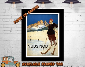 Michigan Ski Poster - Etsy