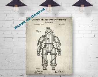 Deep Sea Diving Suit Art - Etsy
