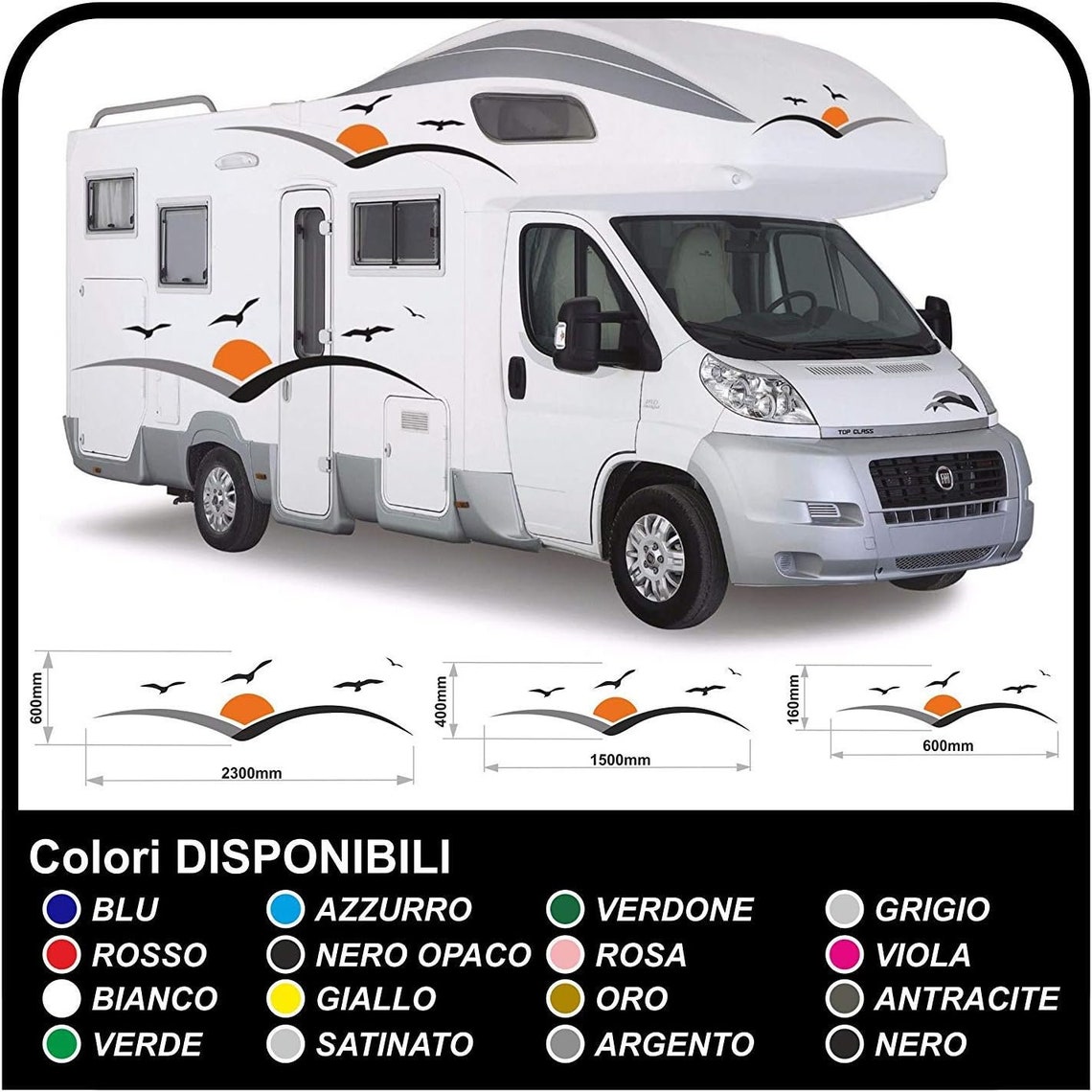Stickers for CAMPER Vinyl Graphics Stickers Decals Set Camper Caravan ...