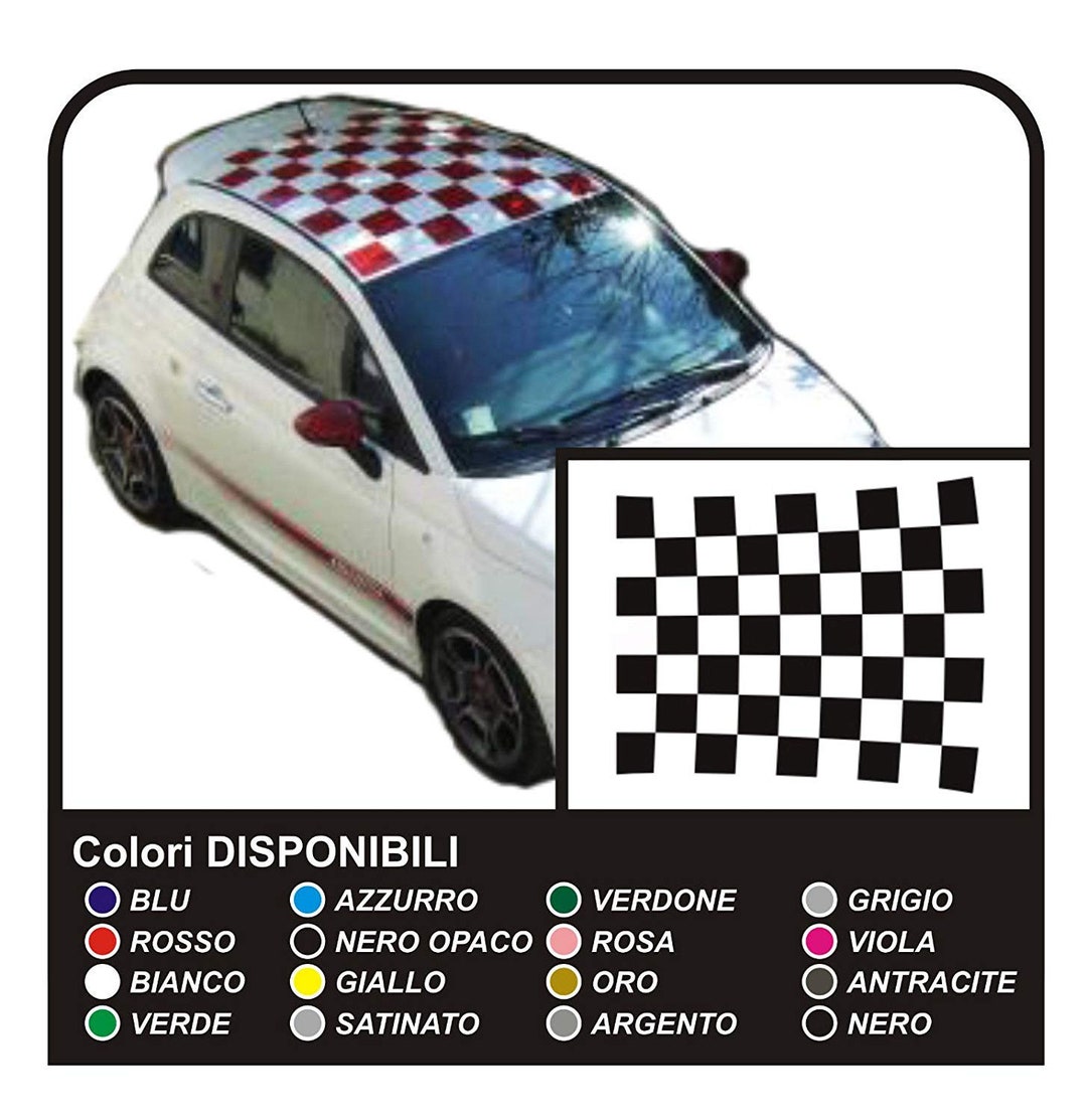 Stickers ROOF Car Stickers CONVERTIBLE CHECKS Big Checkerboard Stickers ...