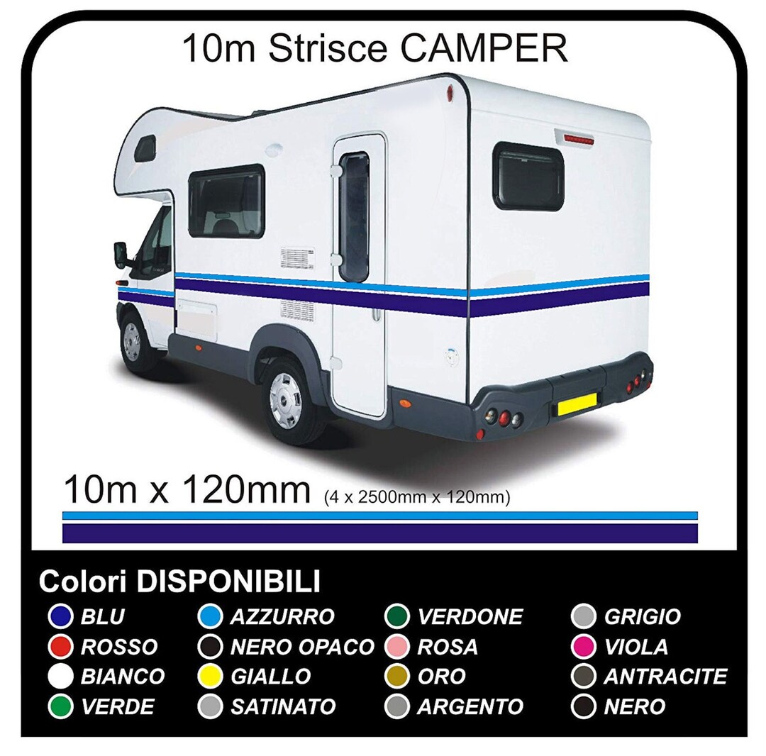 Stickers for VINYL CAMPER 10 METERS Stripes Graphic Stickers Decals ...