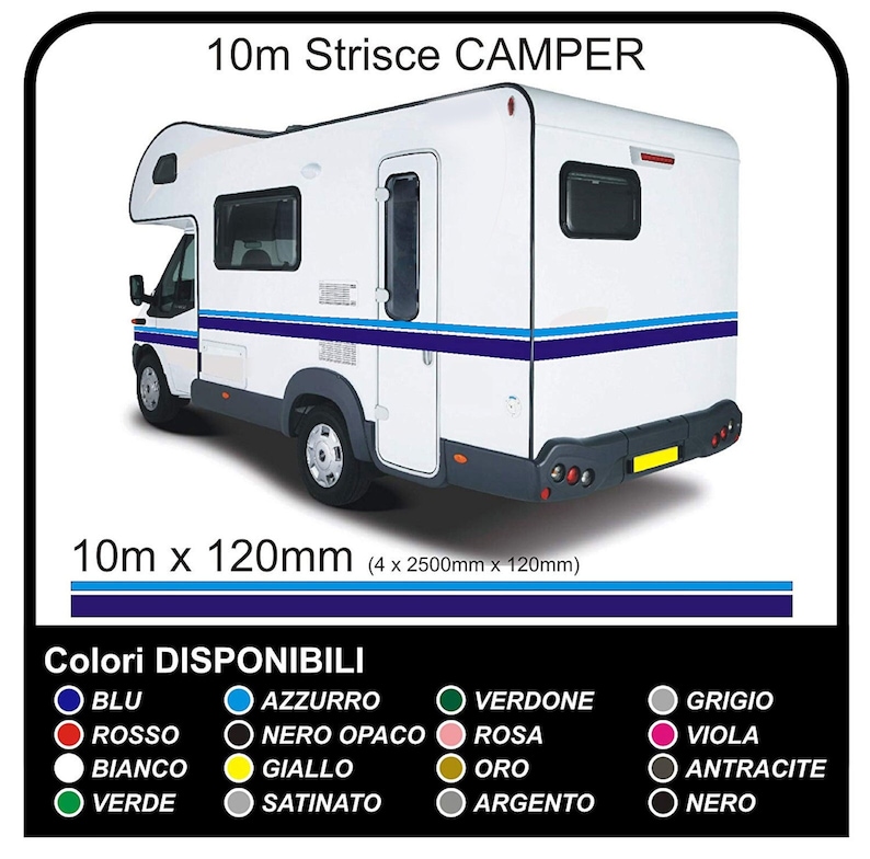 Stickers for VINYL CAMPER 10 METERS Stripes Graphic Stickers Decals ...