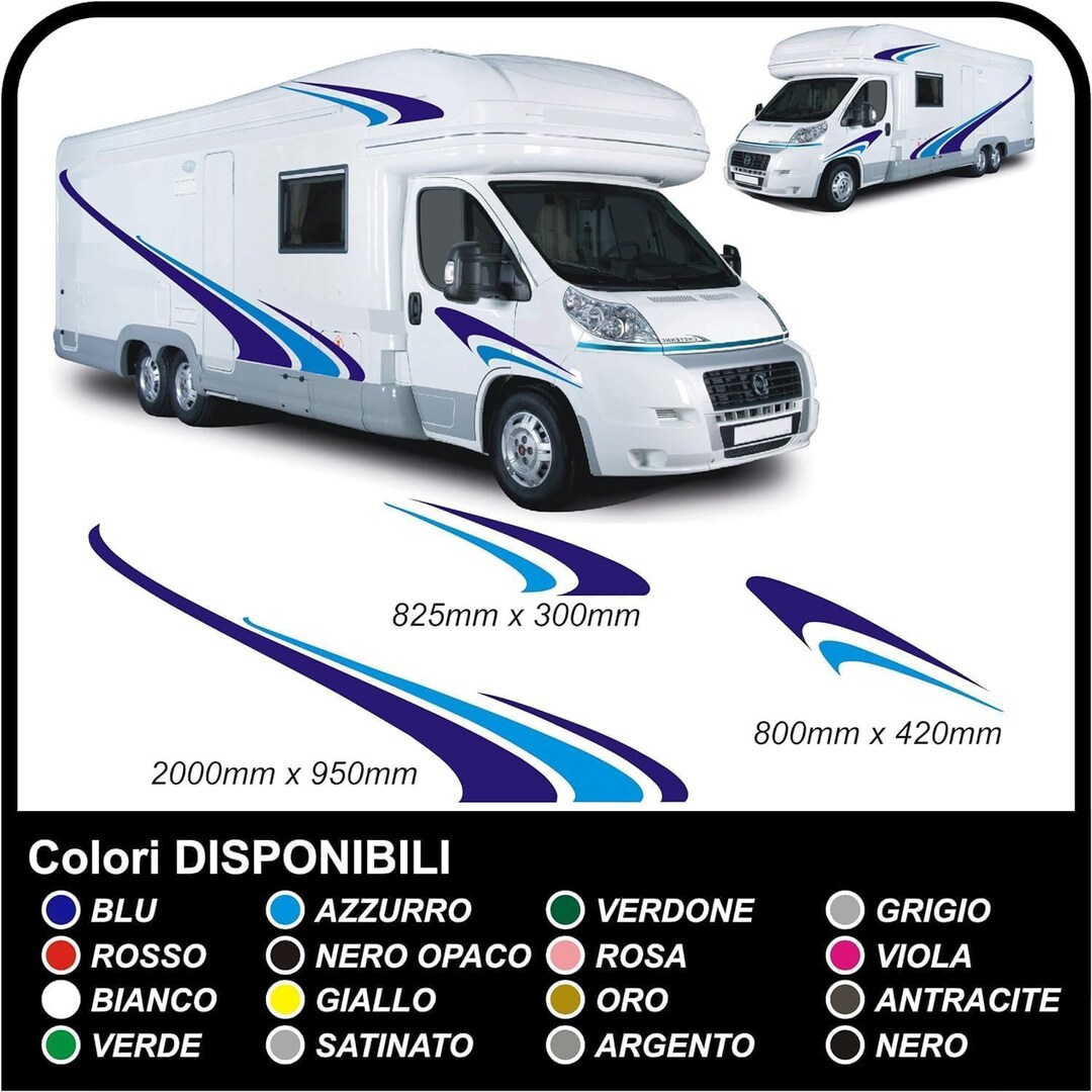 Stickers for CAMPER Vinyl Graphics Decals Set Camper Van RV Caravan ...