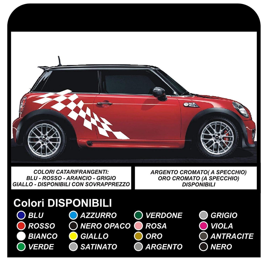 Car Side Stripes Checkered Checker Stripes Graphics Decals Stickers ...