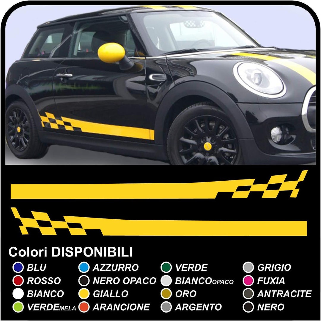 CAR Stickers Graphics Stripes Vinyl Decals Side Stickers With Checkered ...
