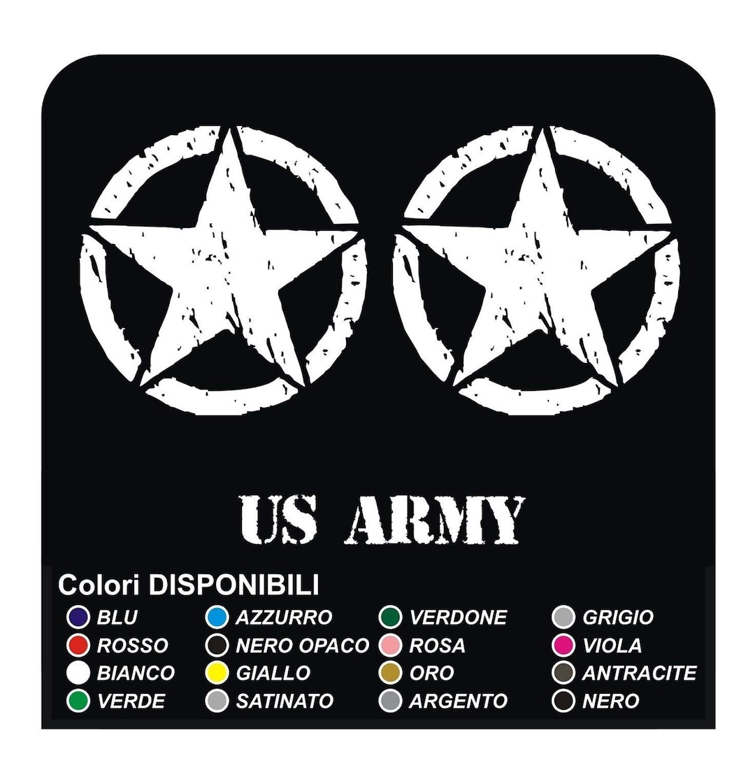 Star Stickers and US ARMY WRITING Cm 30 Military Star Us Army Aged ...