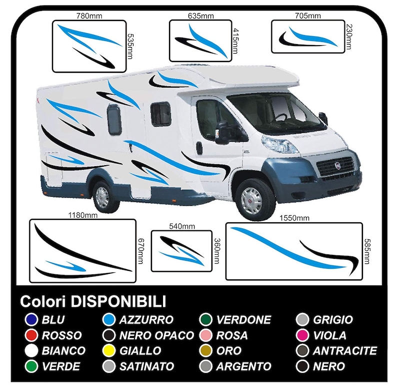 Stickers Camper Kit Complete Camper Caravan Van Set Camper Van Rv ...