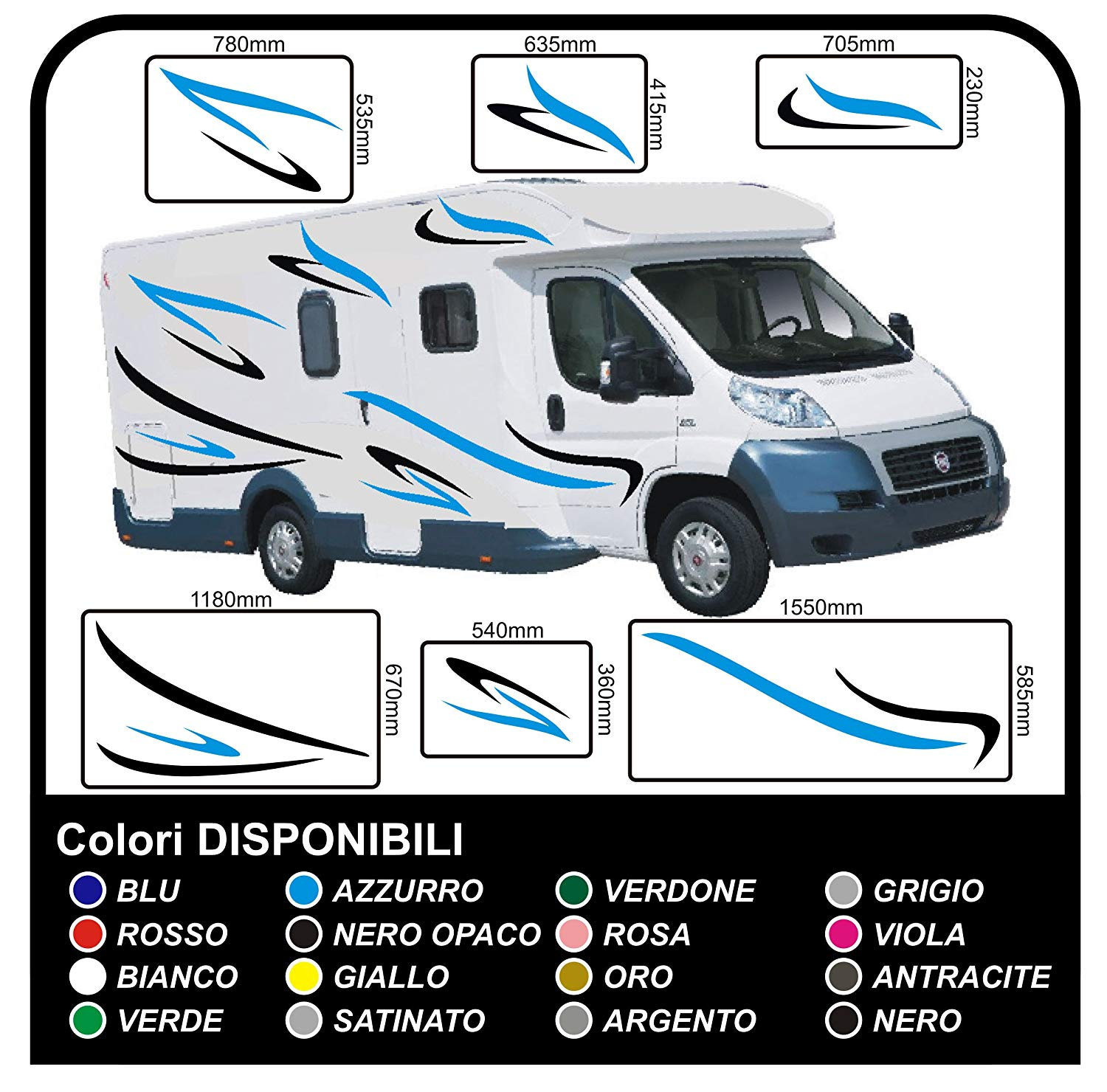 Stickers Camper Kit Complete Camper Caravan Van Set Camper Van Rv ...