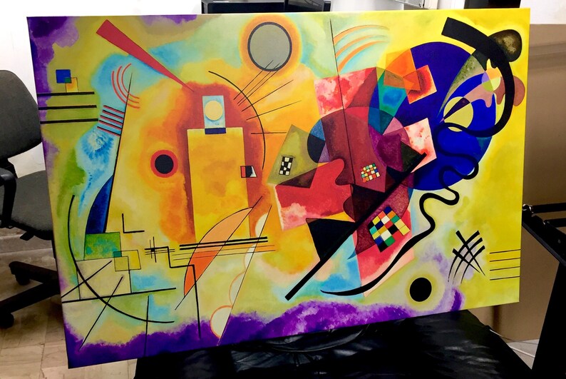 Quadro Kandinsky Giallo Rosso e Blu WASSILY KANDINSKY Yellow, Red ...