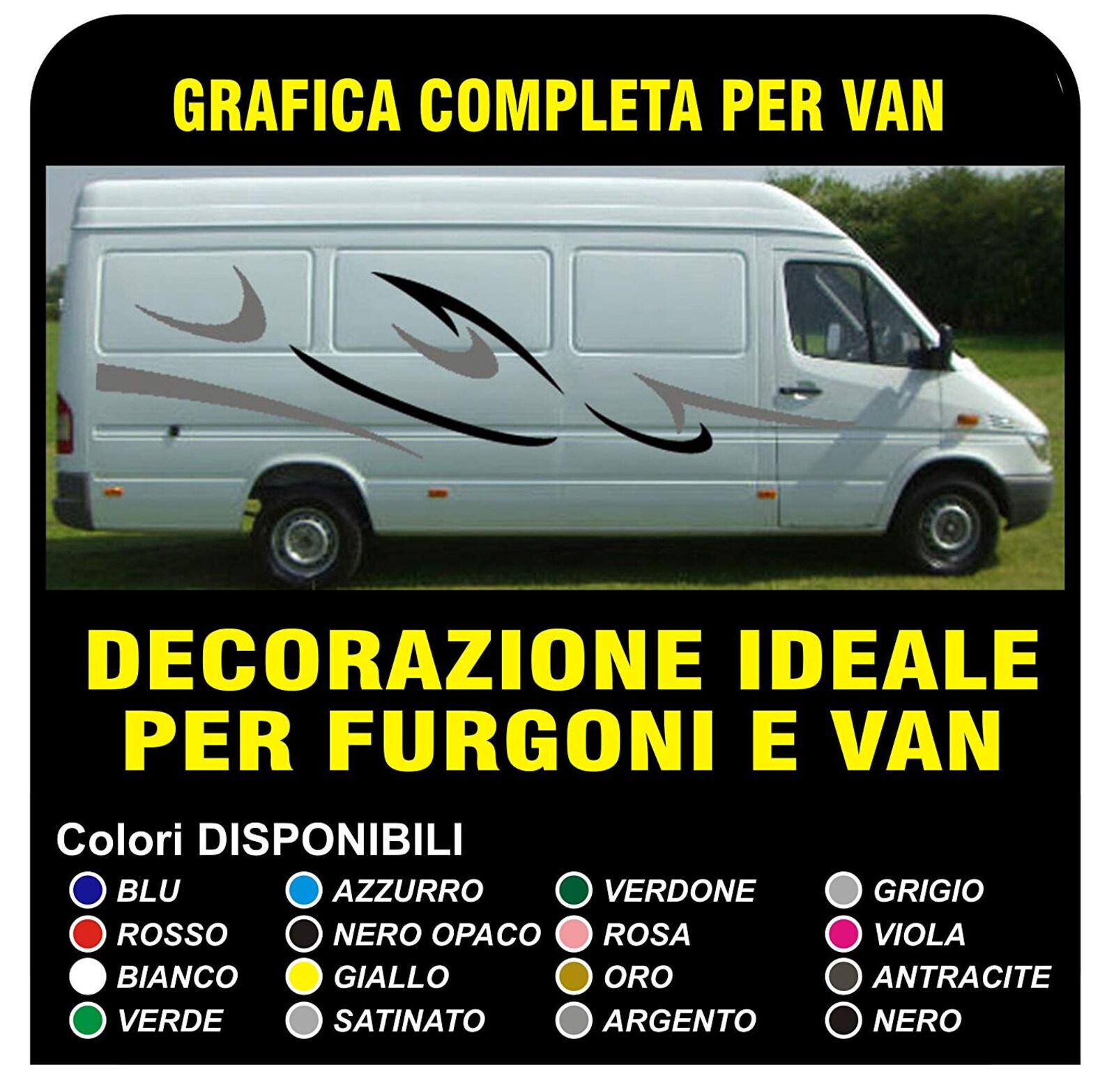 Stickers CAMPER Van Graphic Stripes Stickers Decals Motocross Caravan ...