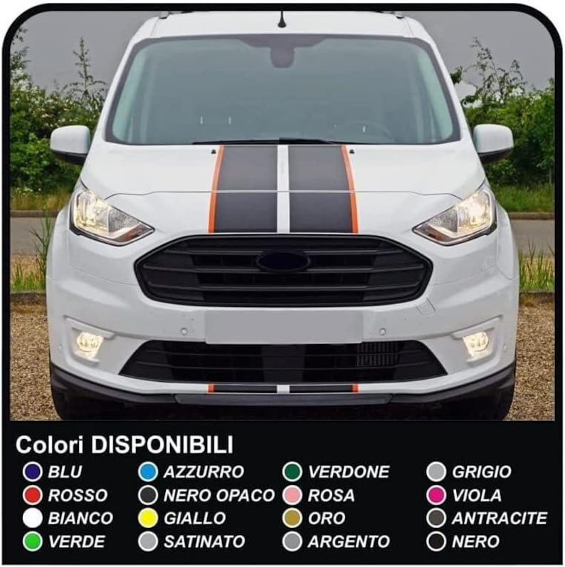 TRANSIT Connect Two-tone Stickers Sides and Bonnet Van Graphics Van ...