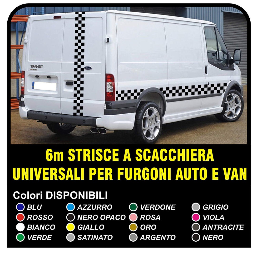 Checkerboard Stickers 6 M CHECKER Van Graphic Stickers Decals Stripes ...