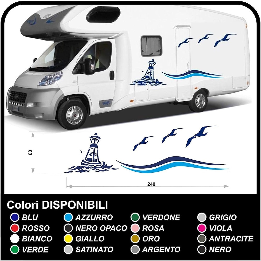 Stickers for CAMPER Vinyl Graphics Stickers Decals Set Camper Van RV ...