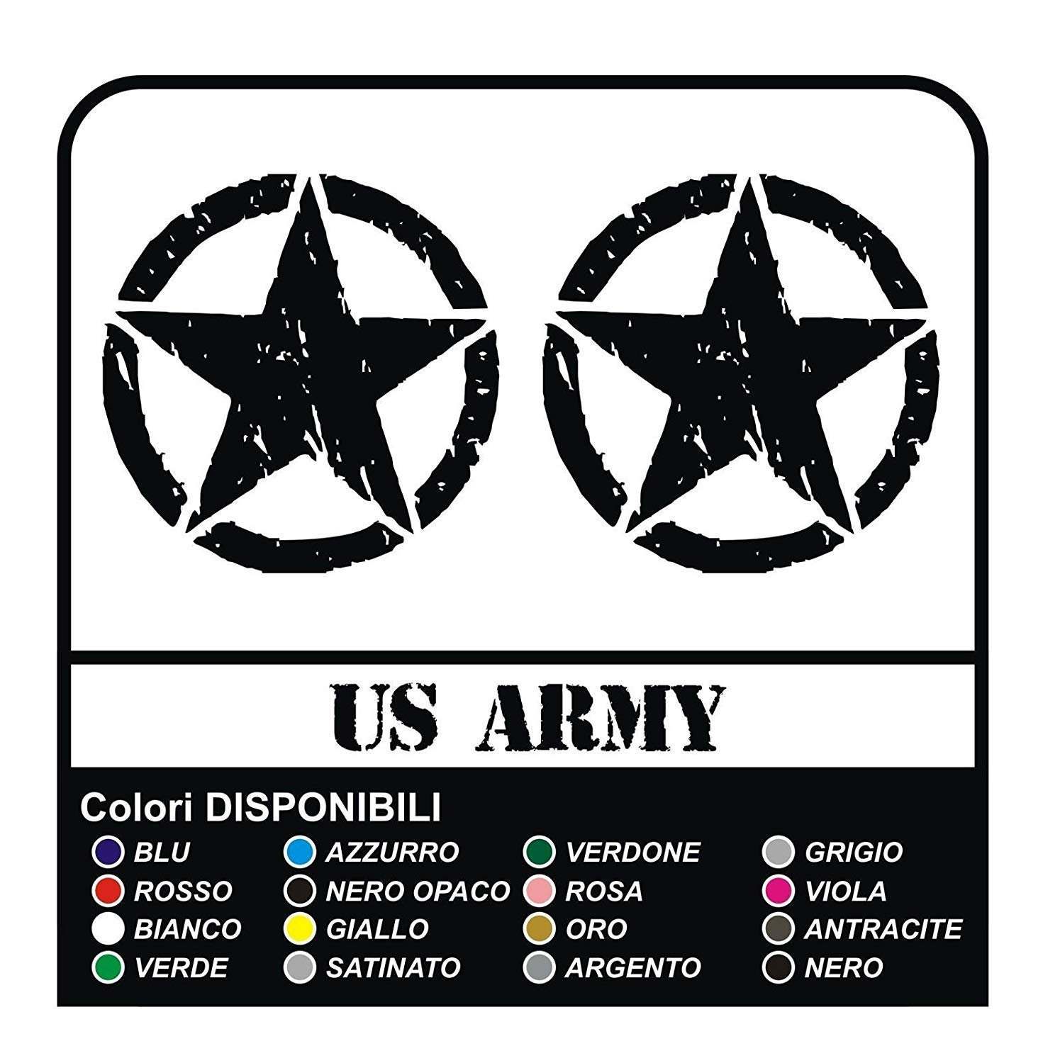 3 US ARMY Military STAR Stickers Cm 50x50 Military Star 4X4 - Etsy