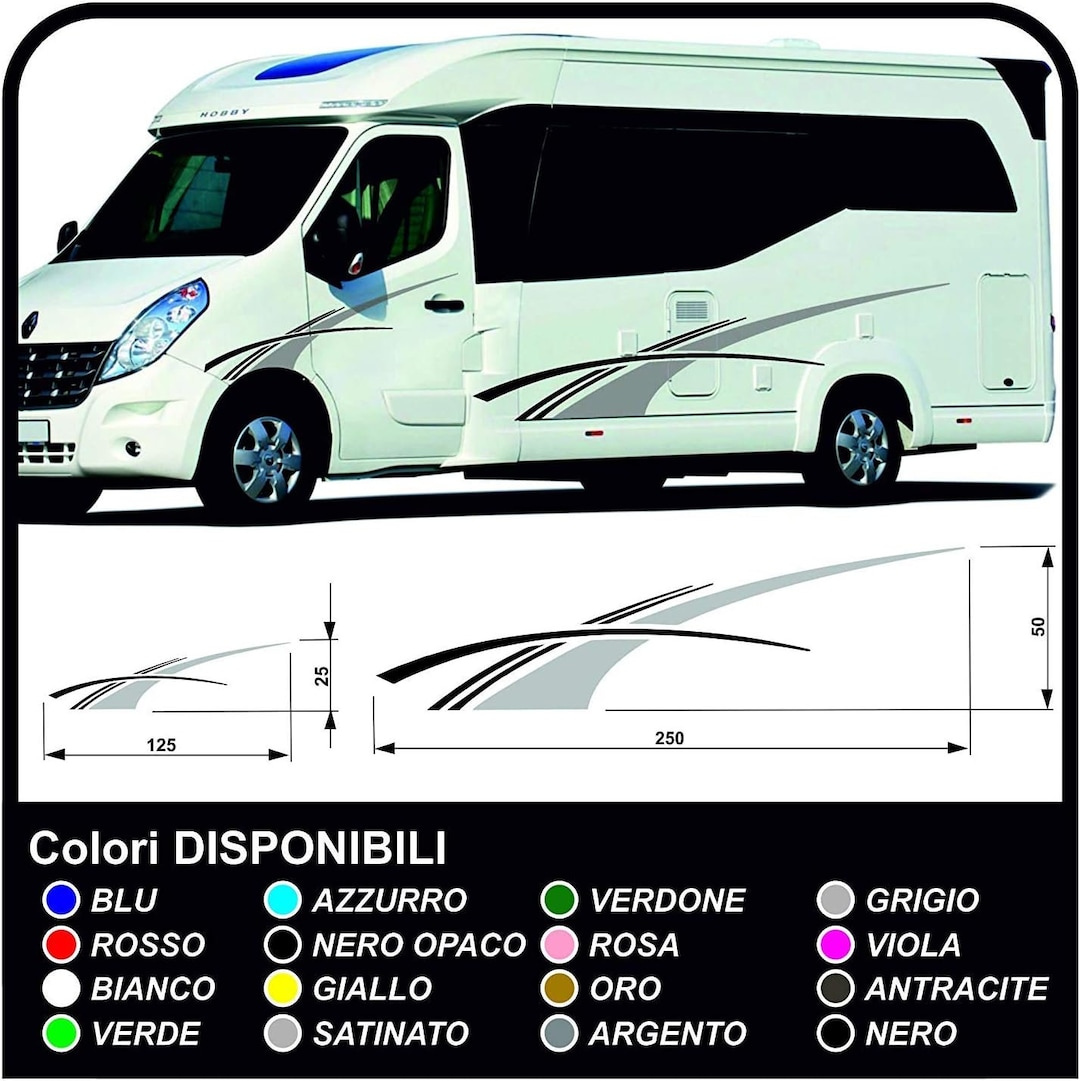 Stickers for CAMPER Vinyl Graphics Decals Set Van RV Motorhome Caravan ...