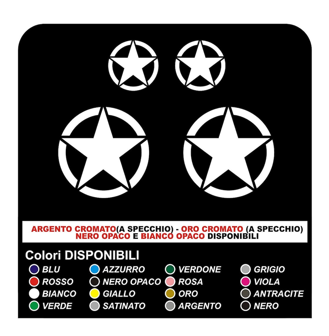 4 Star US ARMY Stickers Cm 20x20 Cm 8x8 Military Star Stickers 4x4 - Etsy