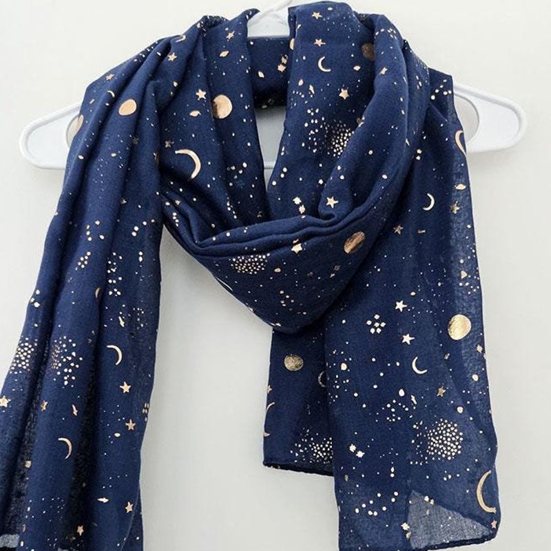 Navy Blue Scarf - Etsy