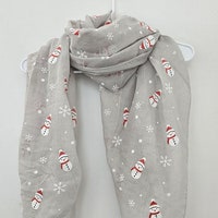 Snowman Scarf - Etsy
