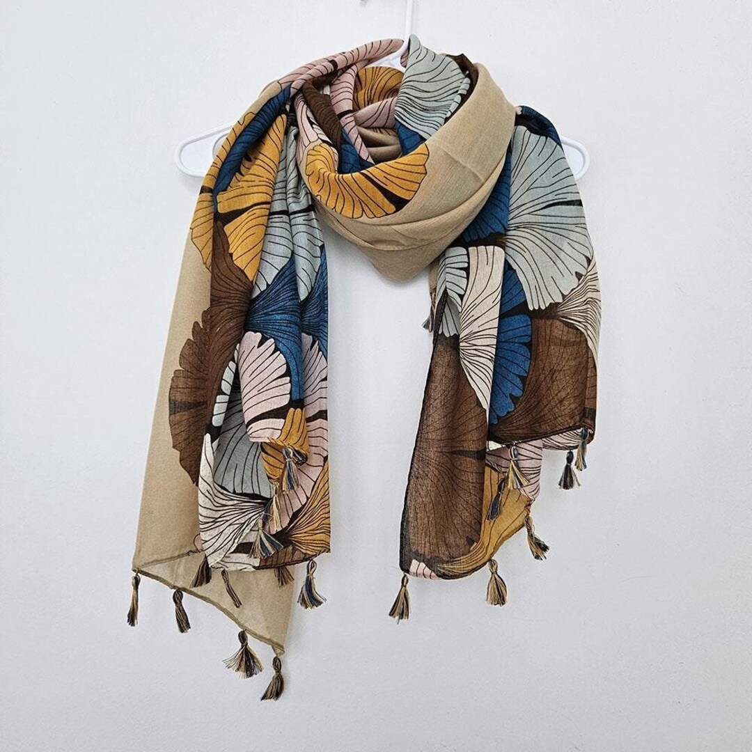 Ginkgo Leaf Scarf Gingko Scarves for Women Fall Autumn Winter Gifts - Etsy