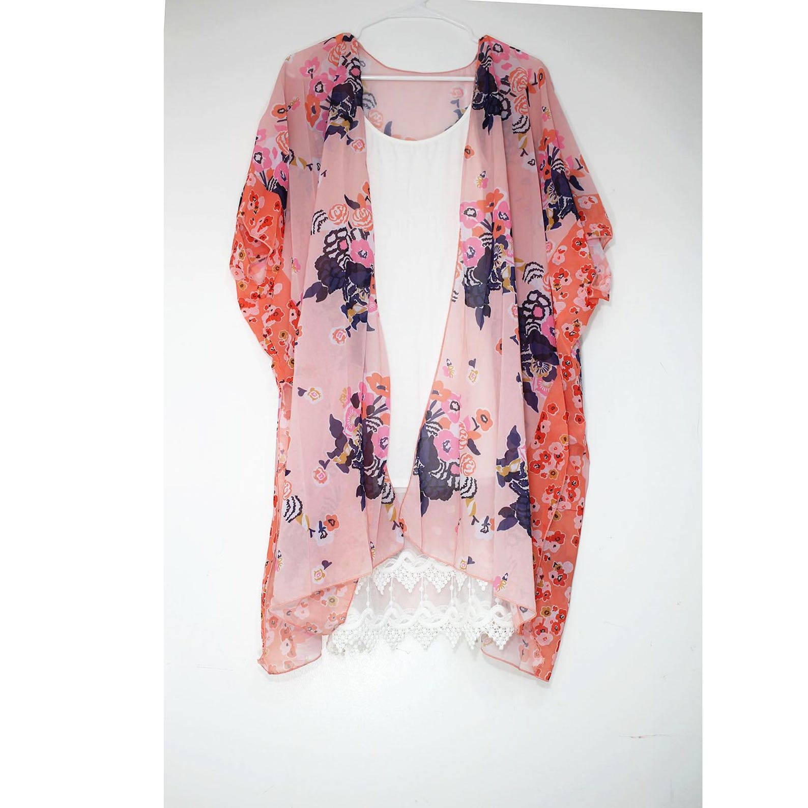 Beige Short Kimono Cardigan, Spring Summer Womens Kimonos, Solid Color ...
