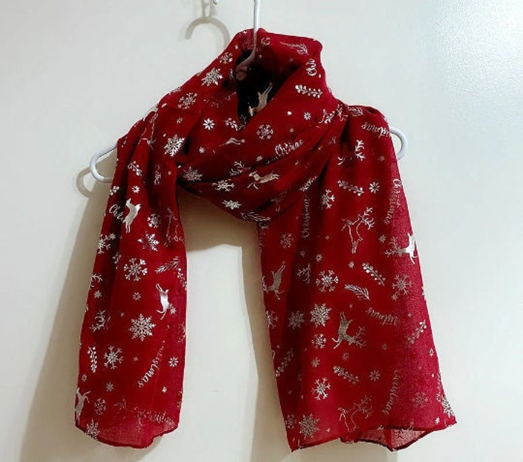 Scarf for Women Lightweight Reindeer Christmas Scarf for Fall Winter ...