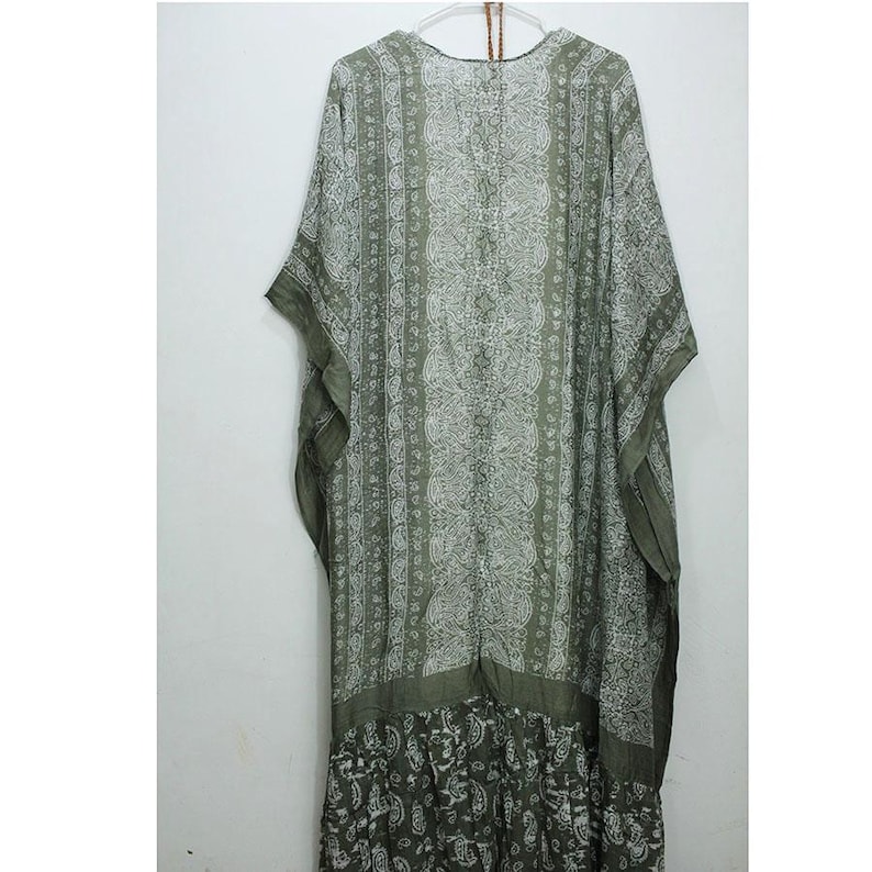 Long Ruffle Duster, Maxi Long Kimono, Paisley Womens Kimonos, Summer ...