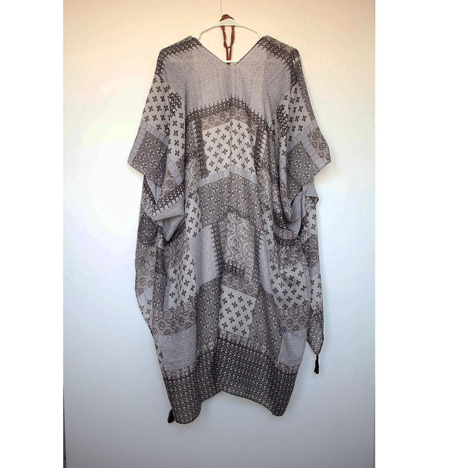 Womens Kimonos, Sage Green Solid Color Textured Kimono Duster, Kimonos ...