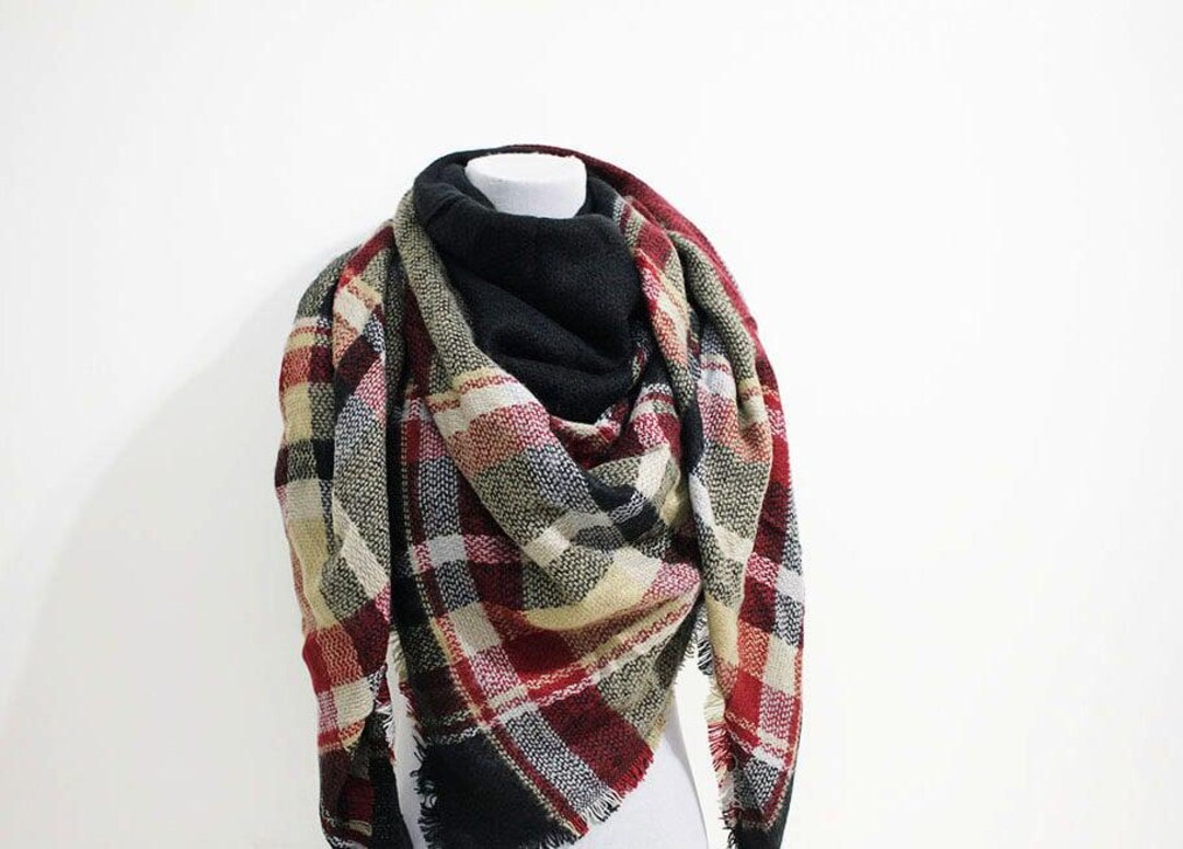 Winter Scarf - Lightweight Autumn Soft Scarves - Plaid Pattern | Winter ...