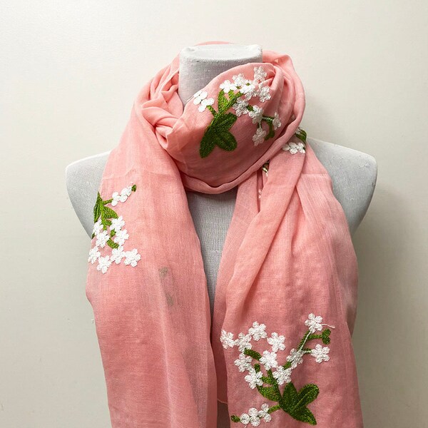 Embroidery Scarf - Etsy