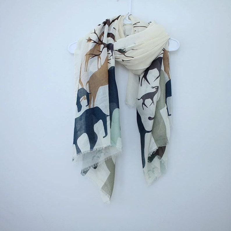 Tree Scarves Green Tree Print Scarf for Women Lightweight Fall Autumn ...