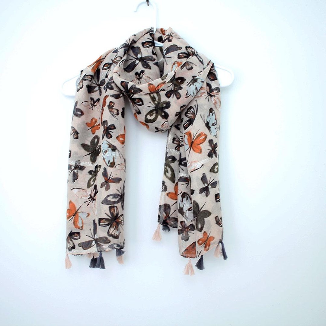 Butterfly Scarves Soft Monarch Butterflies Scarf for Women Fall Autumn ...