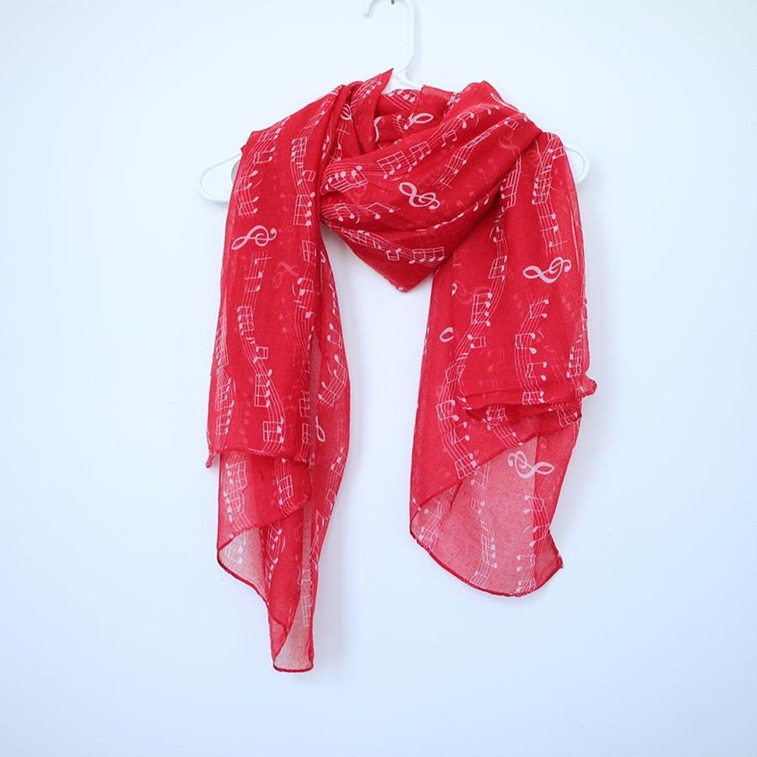Music Scarf, Music Note, Music Teacher Scarves, Gifts for Music Lovers ...