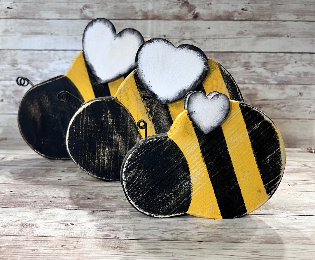 Rustic Bumble Bee Shelf Sitter, Bee Themed Gifts for a Primitive Touch ...