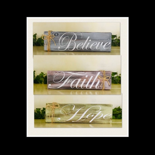 Faith Hope Believe - Etsy