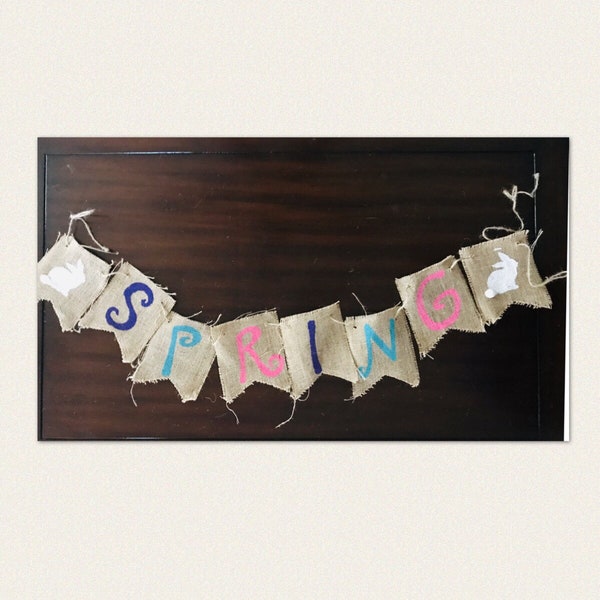 Spring Burlap Banner - Etsy