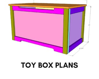 Toy Box Plans Wooden Toy Box Blanket Box DIY Craft Storage Digital ...