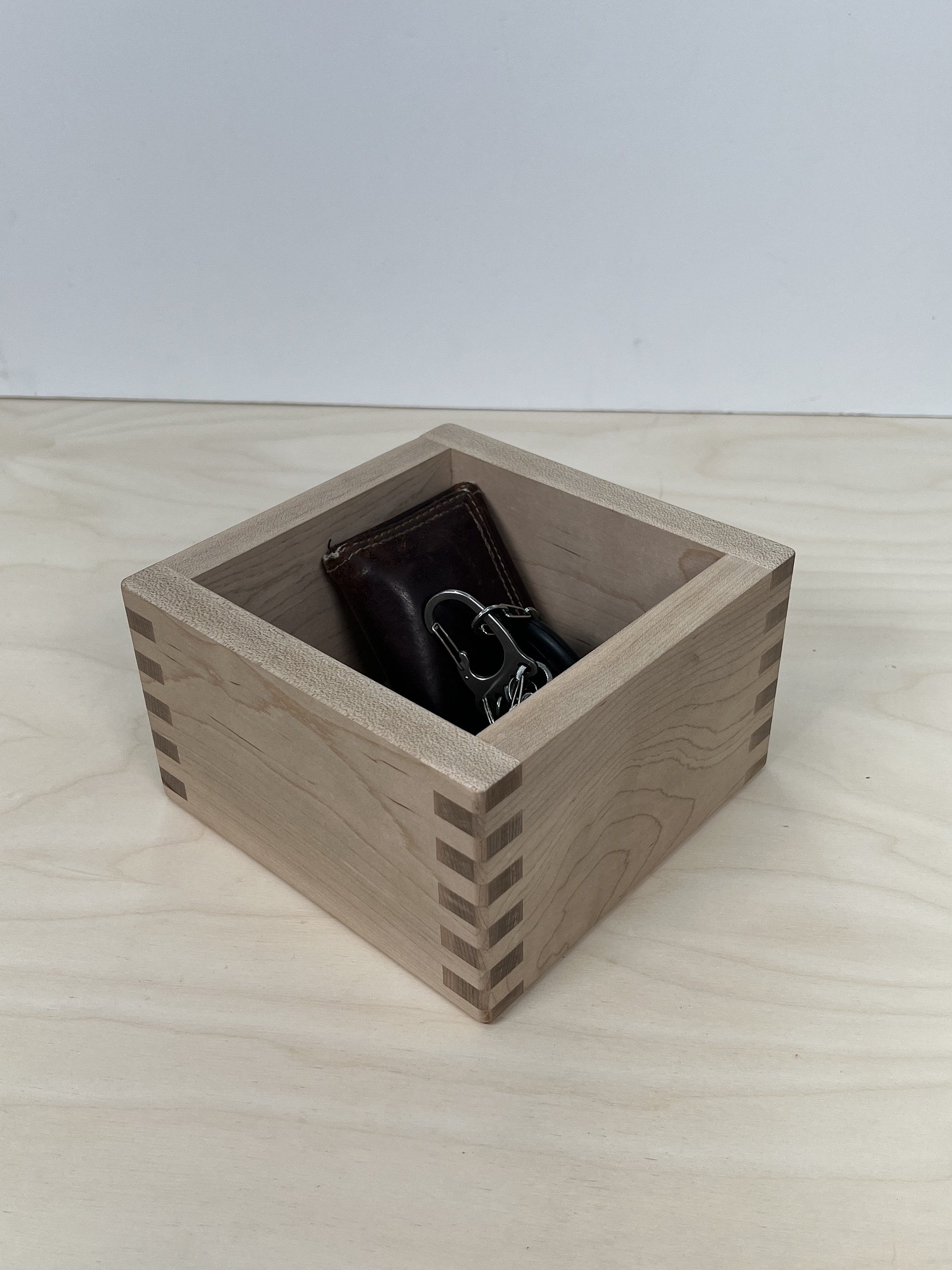 Maple Box Joint Catch-all Box - Etsy
