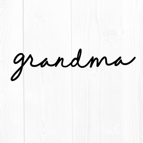 The Word Grandma In Cursive