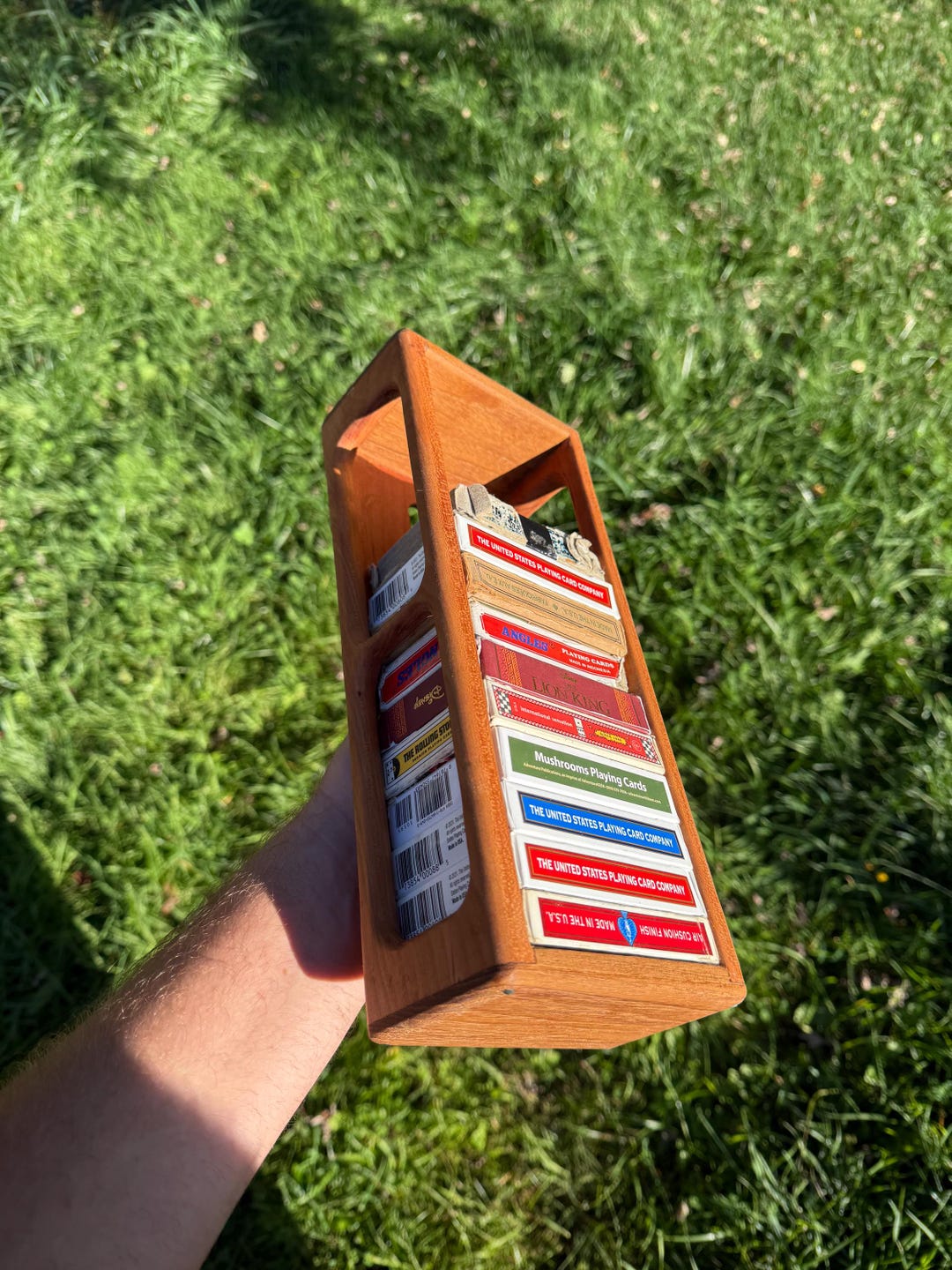 Playing Card Holder, 14-decks, for Bookshelves, Side Tables, Great Gift ...