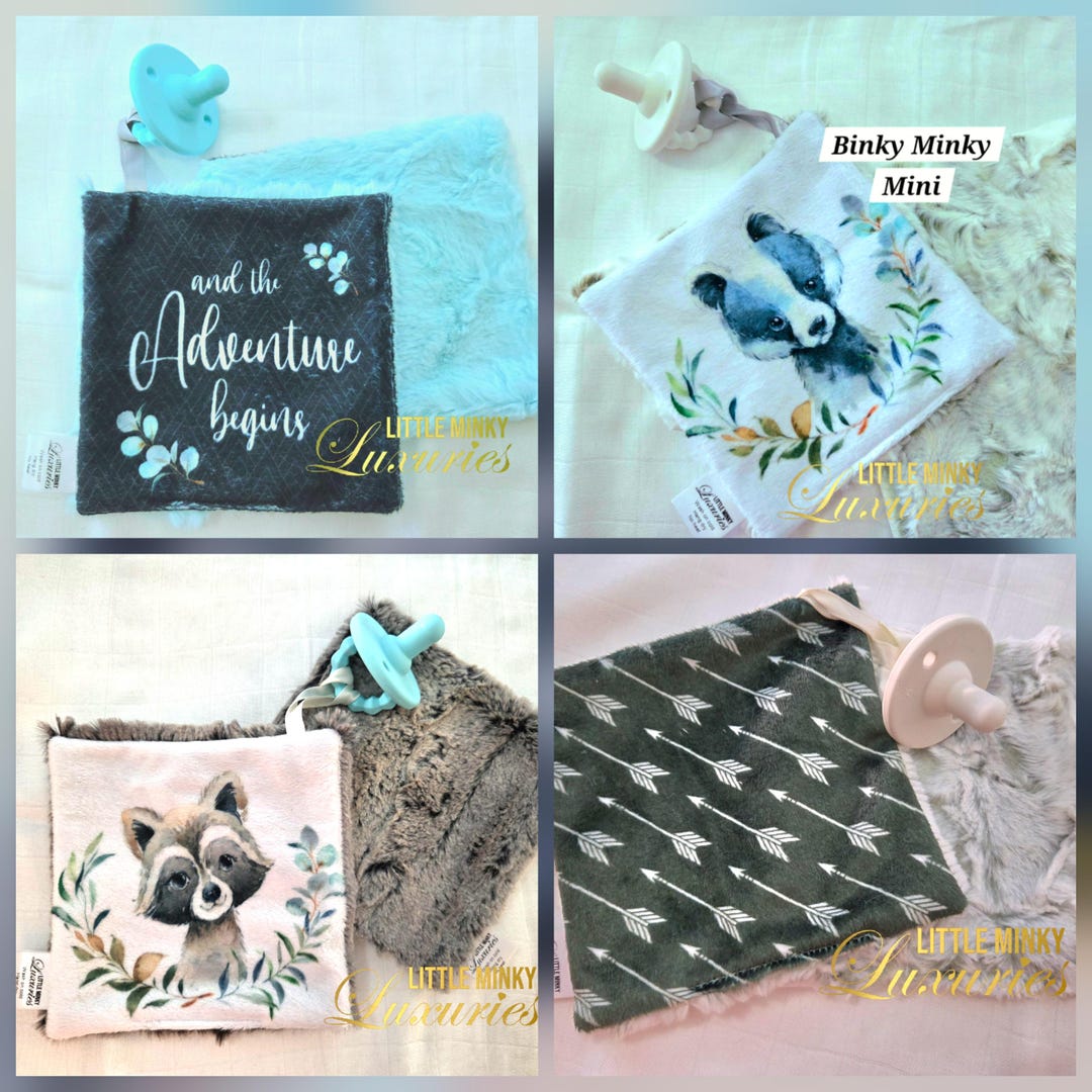 Baby Comfort Binky Minky Mini | Nature Pacifier Lovey 6x6 | Minky ...