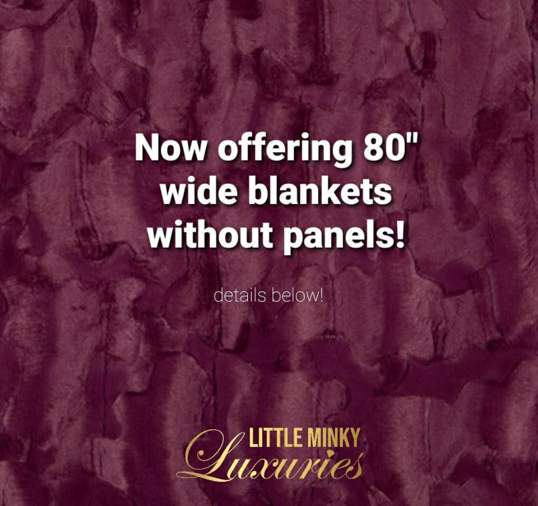 Mirage Minky | King Size | Queen Blanket | 80 Inches Wide | Luxury ...