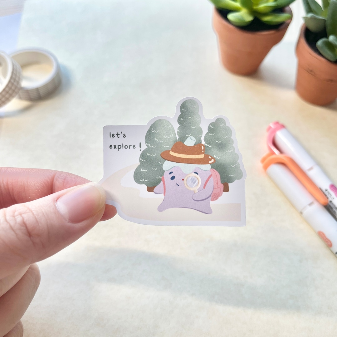 Let's Explore Gaji Die Cut Sticker , Laptop Stickers, Cute Stickers ...