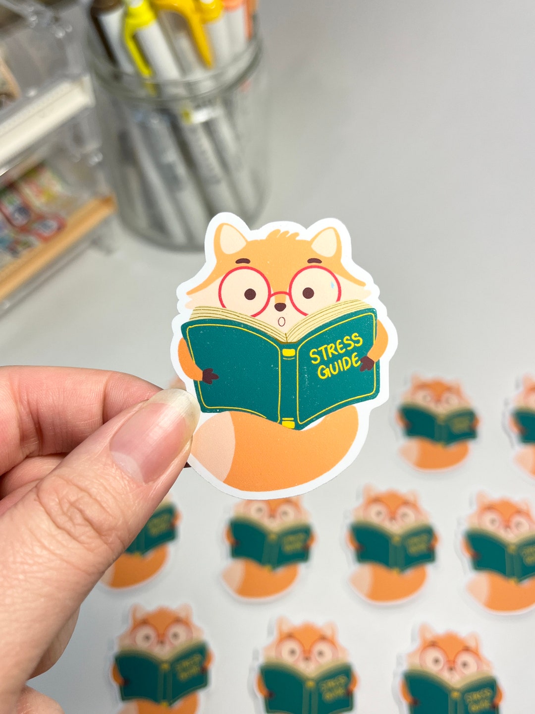 Fox Sticker, Kitsune Sticker, Animal Stickers, Fox Stickers, Cute ...