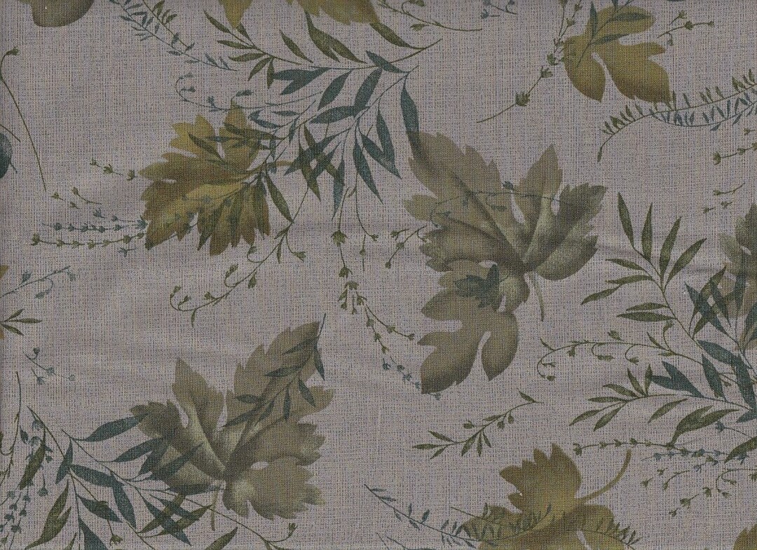 19.90 Eur/meter Japan Fabric Modern Cotton Daiwabo 50cm X 110cm Leaves ...