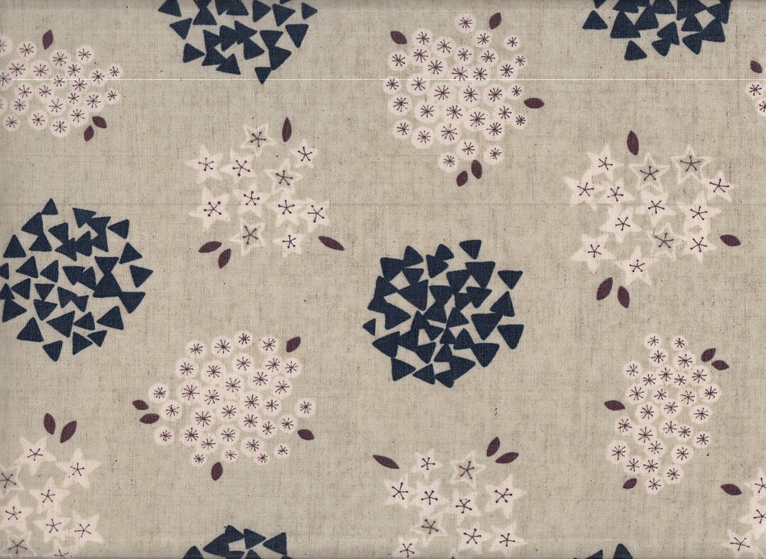 28.00 Eur/meter Oilcloth Laminated Japanese Fabric Cotton Linen Kokka ...