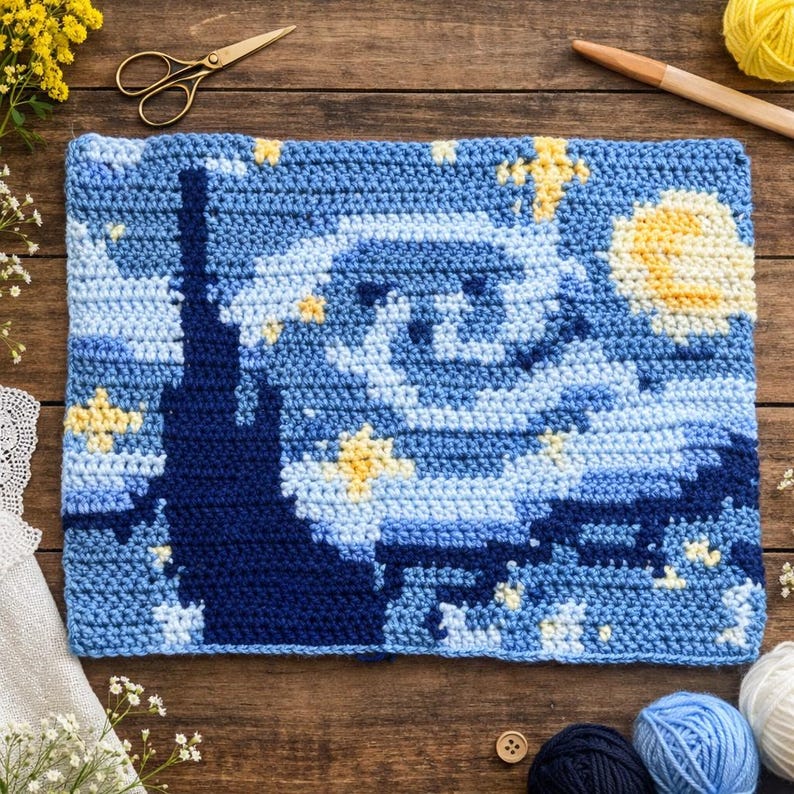 Starry Night Alpha Graphgan Crochet Pattern – PDF Download - Etsy