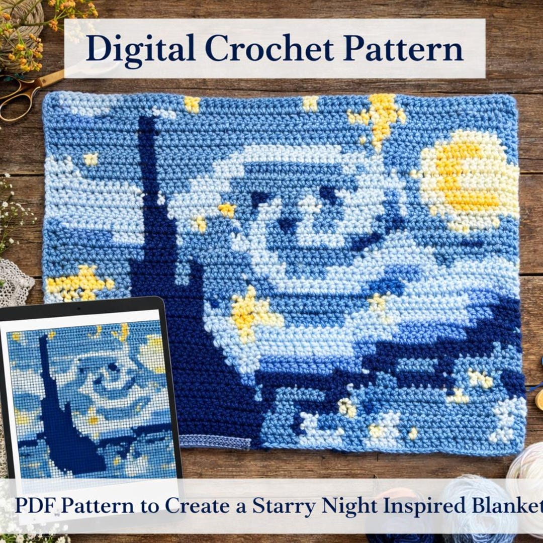 Starry Night Alpha Graphgan Crochet Pattern – PDF Download - Etsy