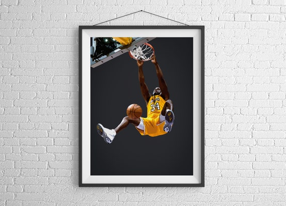 Shaquille O'Neal Poster Sports Poster NBA Poster gift | Etsy