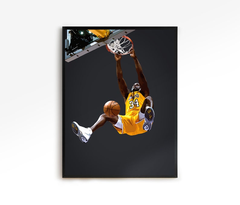 Shaquille O'neal Poster Sports Poster NBA Poster Gift - Etsy Australia