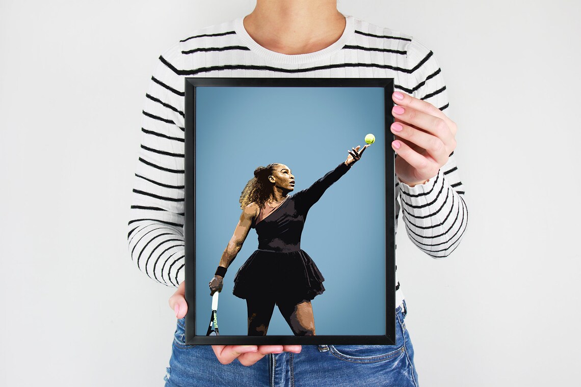 Serena Williams Poster Tennis Poster Tennis Artwork Sports | Etsy